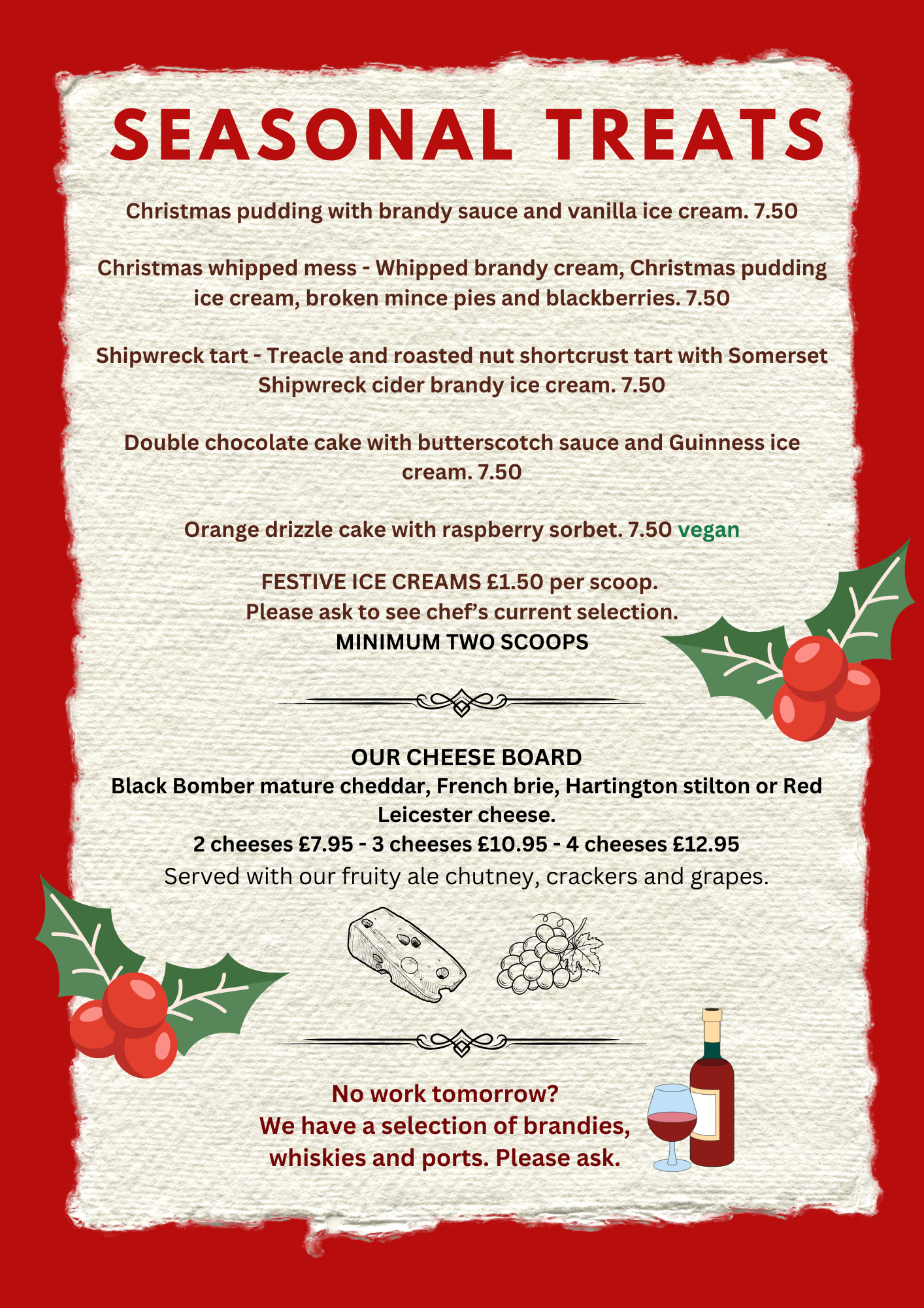 Food and Drink Menus - The Exeter Arms